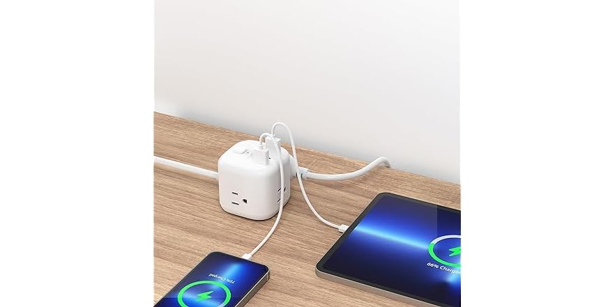 AmazonBasics 5FT 3 Outlet & 3 USB Ports Power Strip Cube