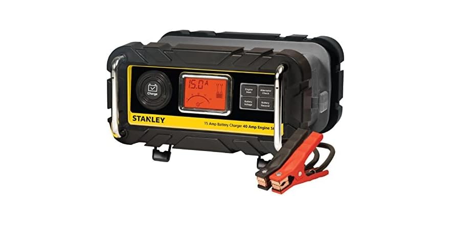 STANLEY 15 Amp 12V Bench Battery Charger