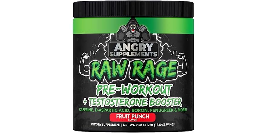 2PK Angry Supplements Raw Rage Pre-Workout Powder