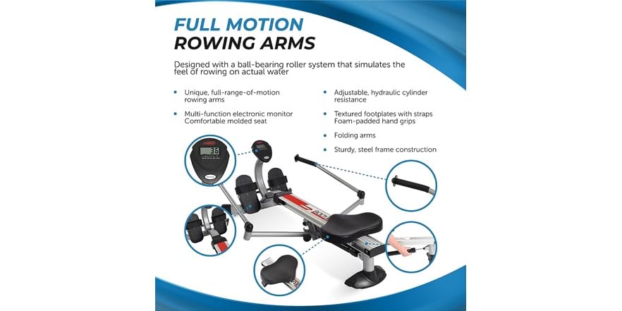 Stamina Glider Hydraulic Rowing Machine