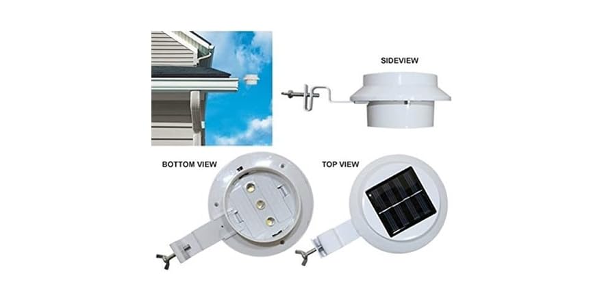 Boundary Outdoor Solar Gutter Led Lights