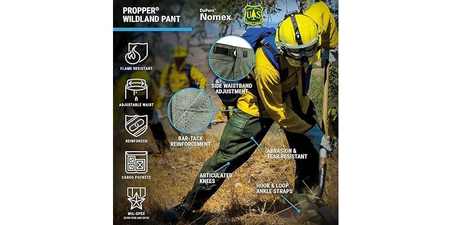 Propper Standard Wildland Flame Resistant Pant, Medium Long