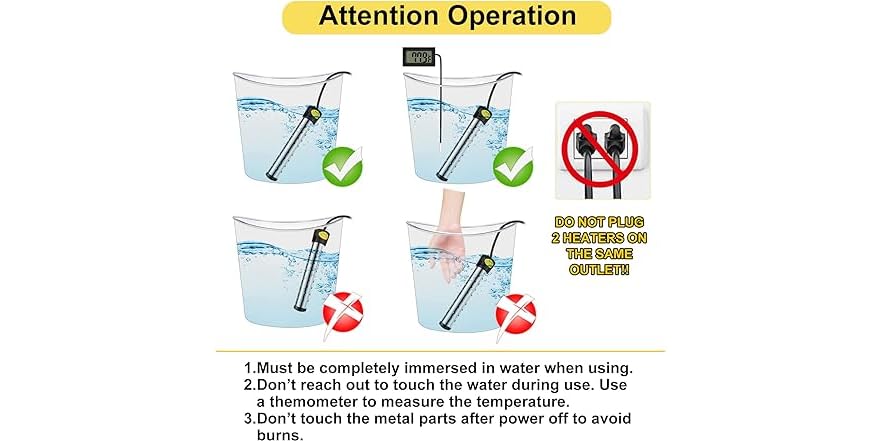 Portable Water Electric Heater 2 Pack