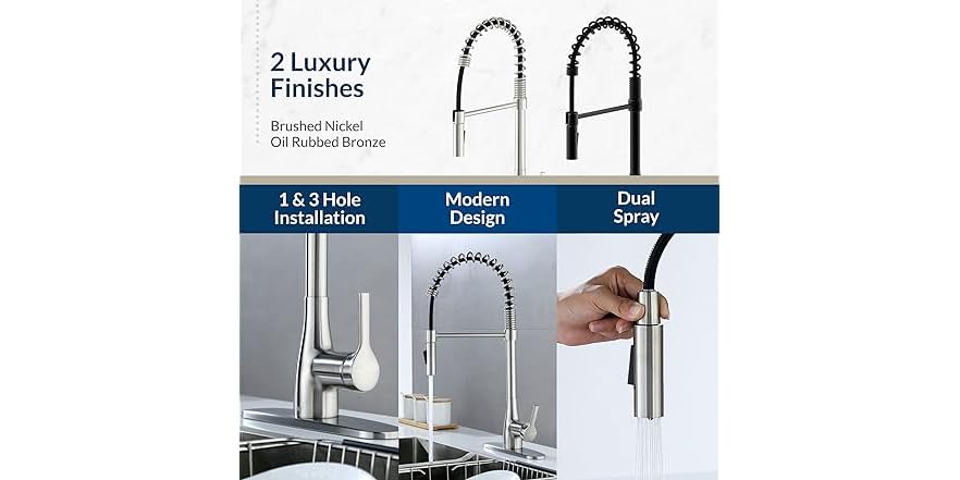 Bio Bidet FLOW Classic Pull Spring Spray Faucet (Open Box)