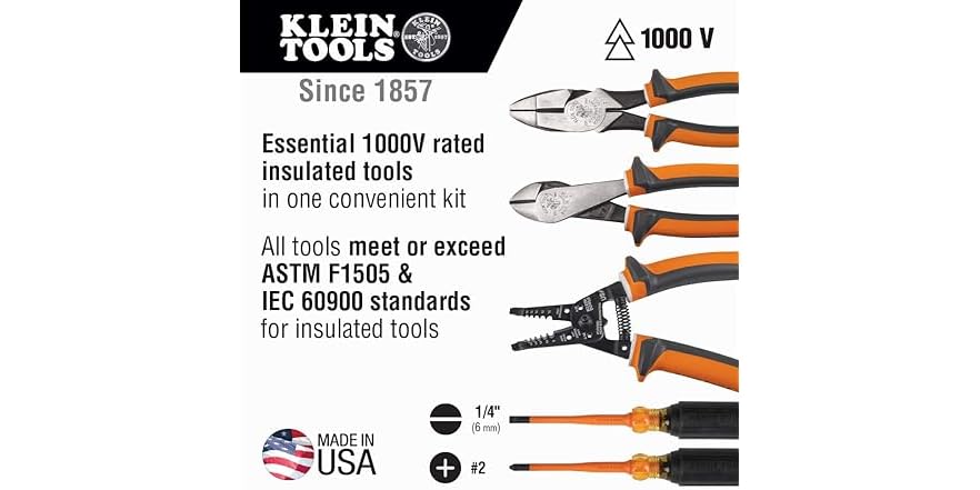 Klein Tools 94130 1000V Insulated Tool Set