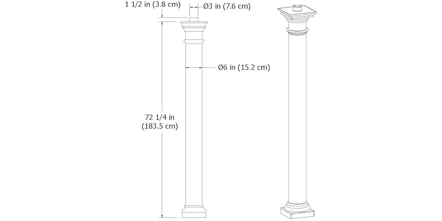 VITA Providence Round Lamp Post White