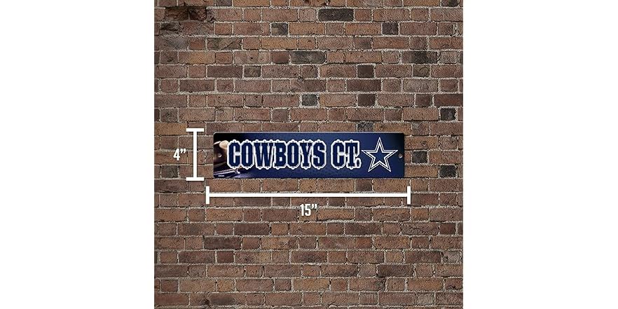 Dallas Cowboys Street Sign Decor