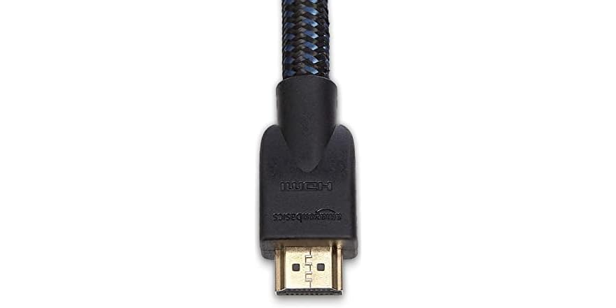 (15FT) AmazonBasics Nylon-Braided High-Speed HDMI Cable (18Gbps, 4K/60Hz)