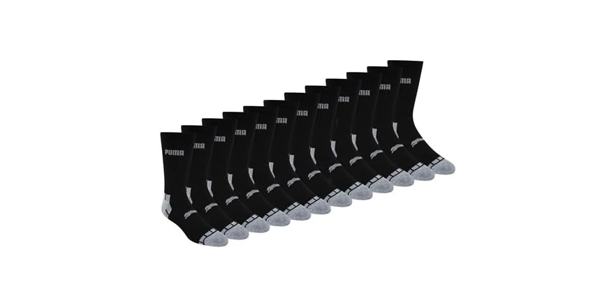 PUMA Men's 12-Pairs Crew Socks