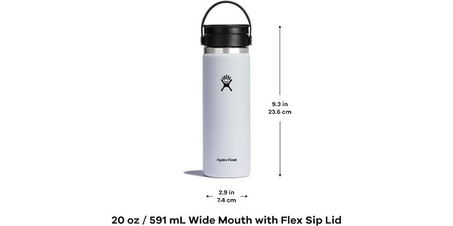 Hydro Flask 20oz Wide Mouth Bottle with Flex Sip Lid