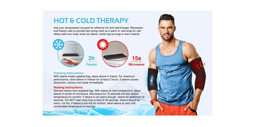 Hot and Cold Compression Ice Pack Sleeve (360° Coverage)