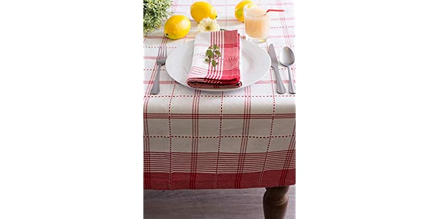 DII Color Pop Plaid 100% Cotton Table…
