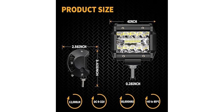 TURBO SII LED 4in 60W Auto Light/Work Light Pods
