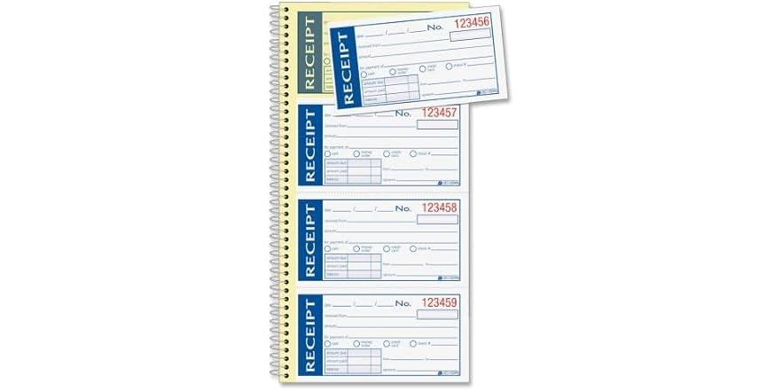 Adams Receipt Book, 2-Part, 20-pack