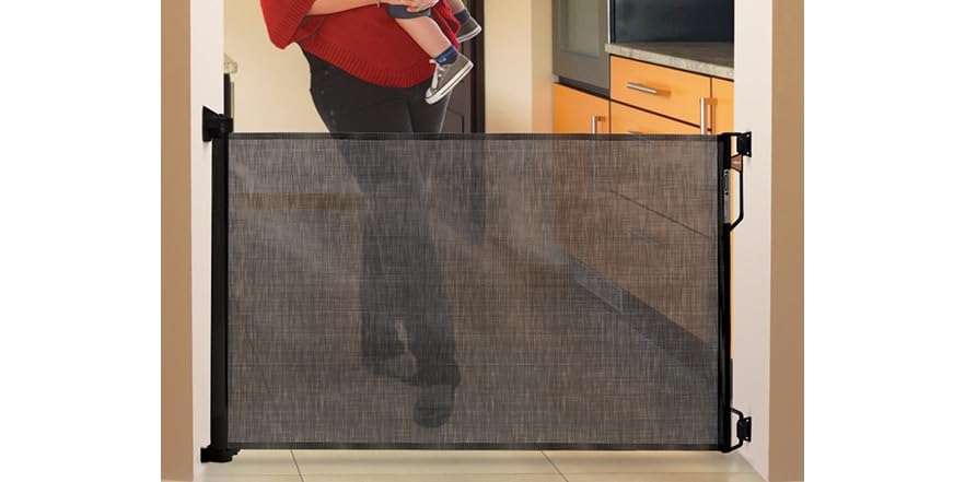 Indoor/Outdoor Retractable Gate - Black