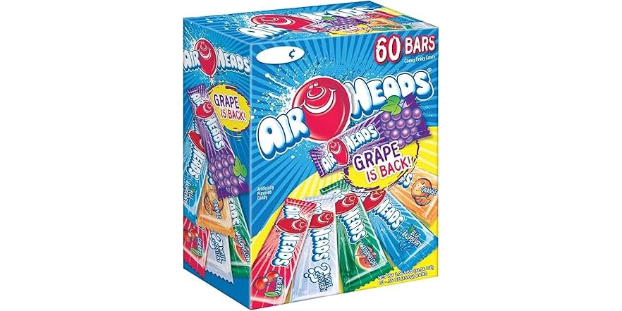 Airheads Bars Variety Pack, 60-Count