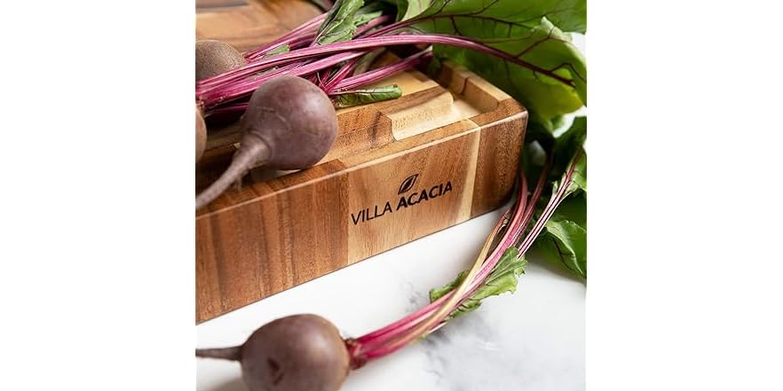 Thirteen Chefs Acacia Large Wood Cutting Board