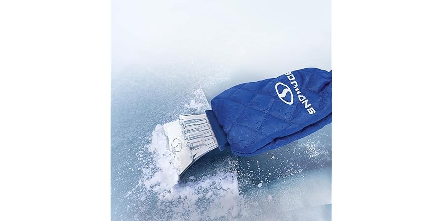 Snow Joe Fleece Lined Mitt Ice Scraper
