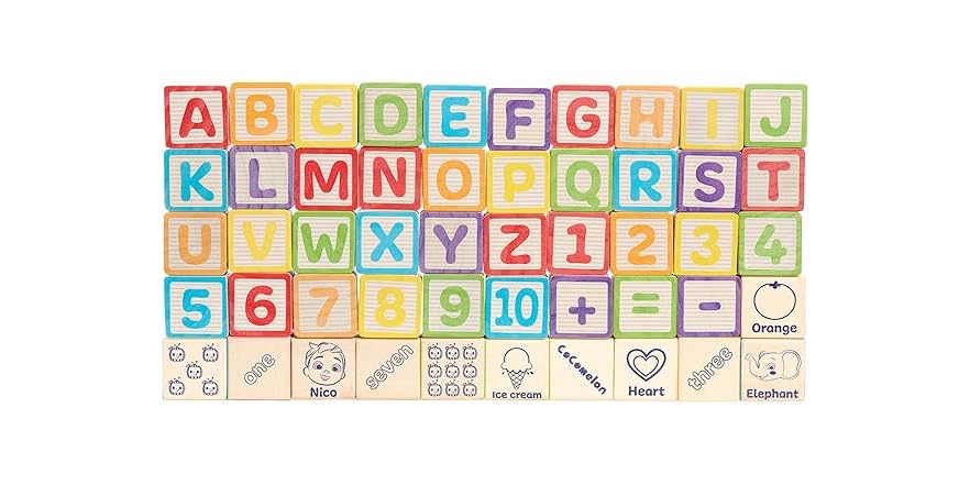 CoComelon 51pc Wooden Block set