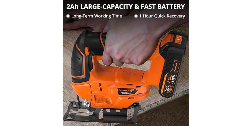 PARRIOR USPRJS01 20VCordless Jig Saw Kit