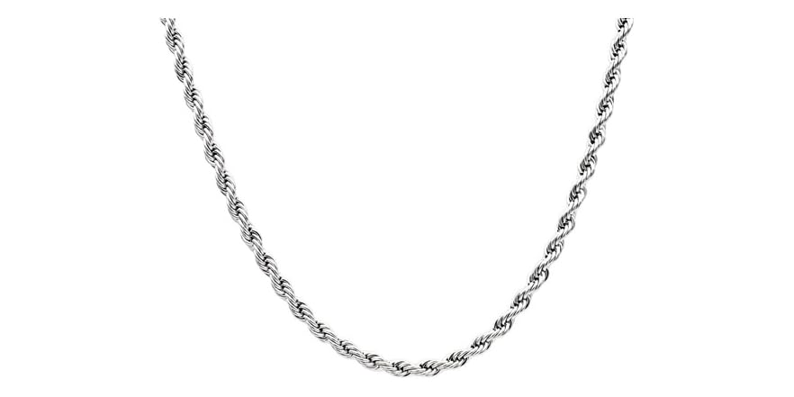Polished Stainless Steel 5MM Rope Chain