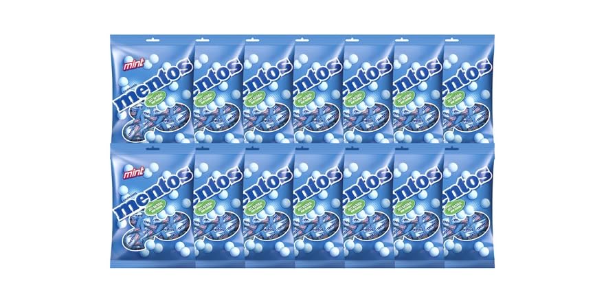 2100-Pcs Mentos Single Chews Mint Candy