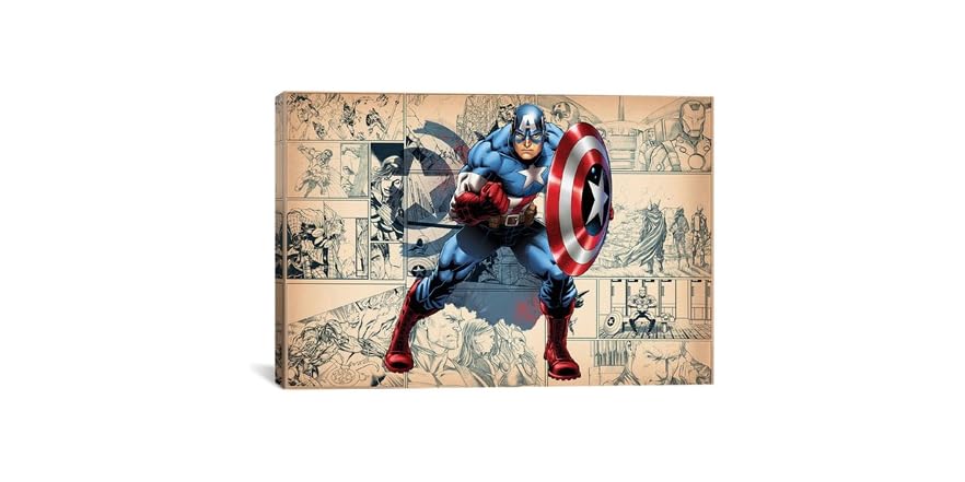 Captain America Comic Panels-2 Sizes