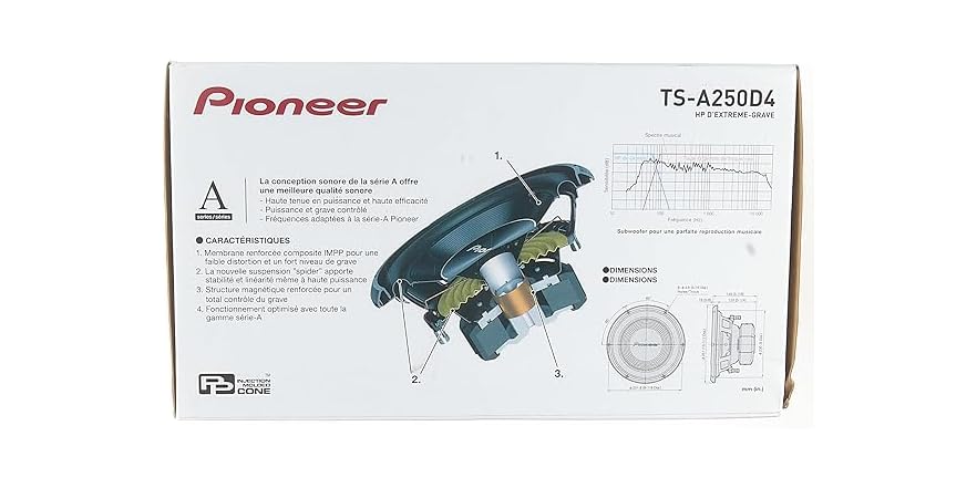 Pioneer PIONR-TSA250D4 Pioneer TS-A250D4 10" Dual 4 o (Open Box)