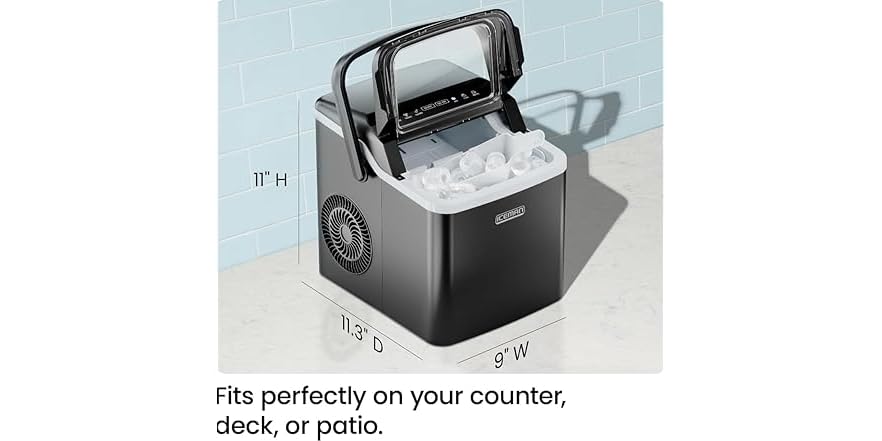 ICEMAN Dual-Size Ice Maker Countertop - Portable