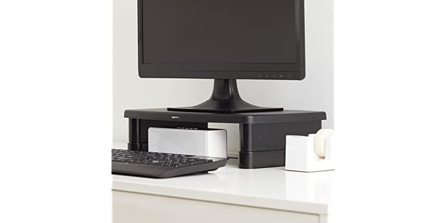 Amazon Basics Adjustable Monitor Riser Desk Stand