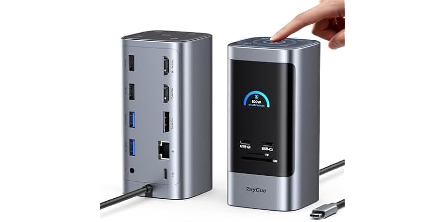 RayCue 15in1 Docking Station | Triple Monitor