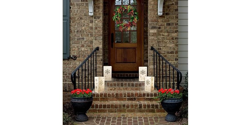 Candle Luminaria Kit, Snowflake - Set of 12