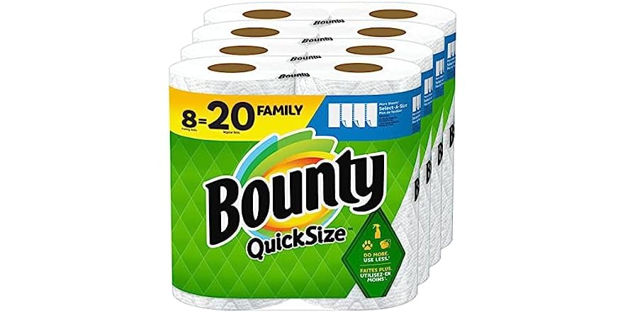 Bounty Quick Size Paper Towels, 8 rolls