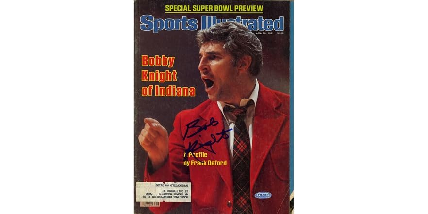 Bob Knight Autographed 1981 SI Magazine