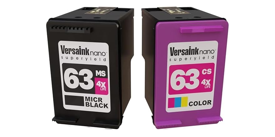 VersaInk VersaInk-Nano HP 63 MS Black MICR Ink Cartri