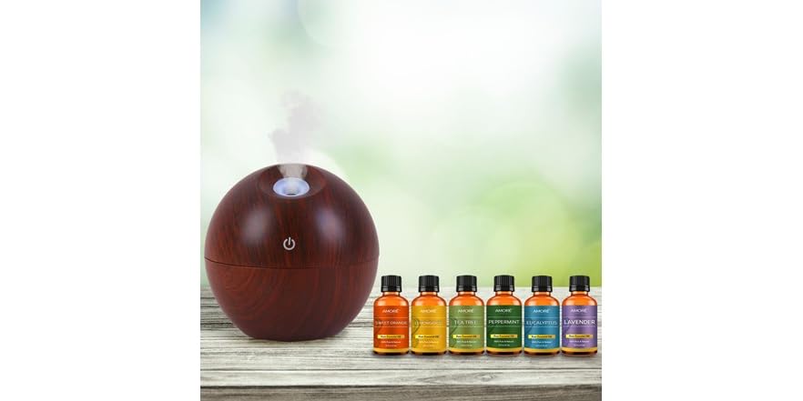 Ultrasonic Mocha Grain Mini Cool Mist Diffuser