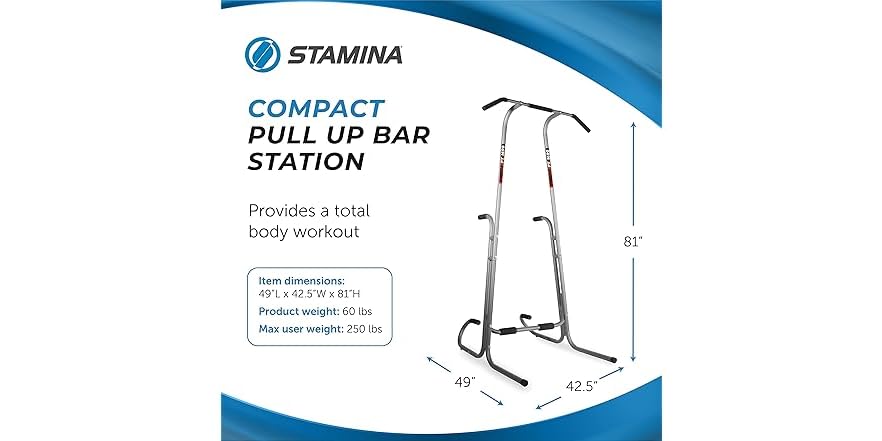 Stamina Power Tower Dip Pull Up Bar Station