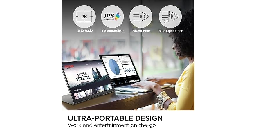 ViewSonic VG1656-2K-S 16" 1600p IPS Portable Monitor