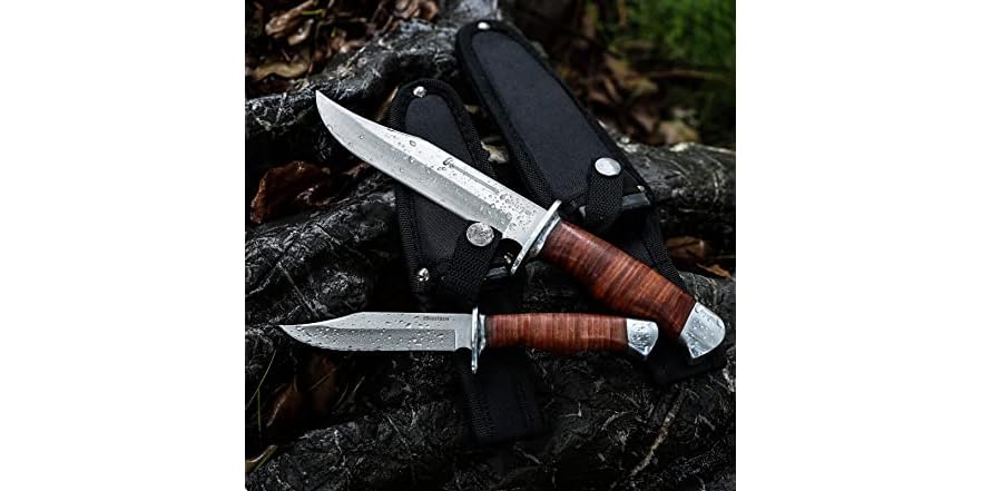 Swiss+Tech Fixed Blade Knife, 2PC Bowie Knife