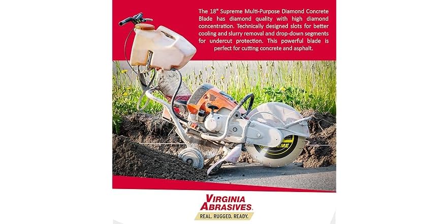 Virginia Abrasives 425-06264 - 1pc 18"