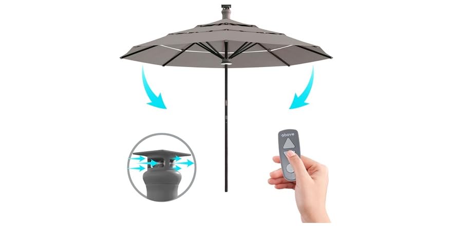 Above Height 11' Smart Umbrella w/Remote Control