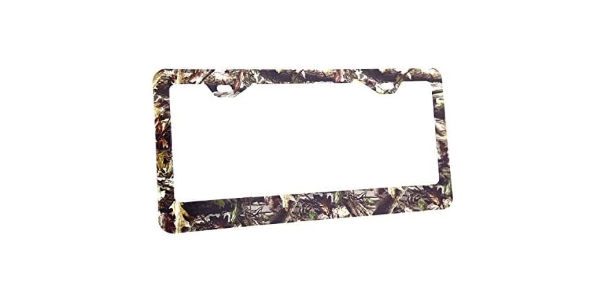 Forest Camo License Plate Frame