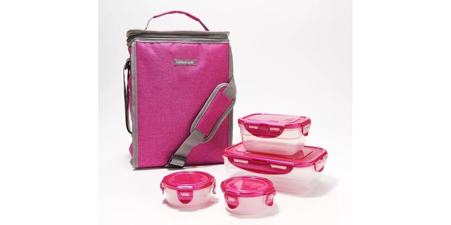 LocknLock Insulated Lunch Bag w/ 4 Containers