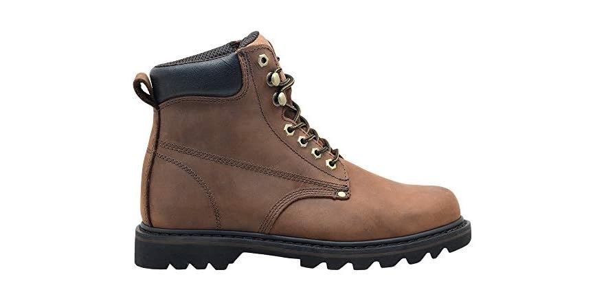 EVER BOOTS"Tank" Men's Soft Toe Oil Full Grain Leather Work Boots ...