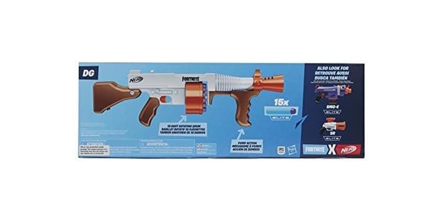 Nerf Fortnite DG Dart Blaster – 15-Dart Rotating Drum