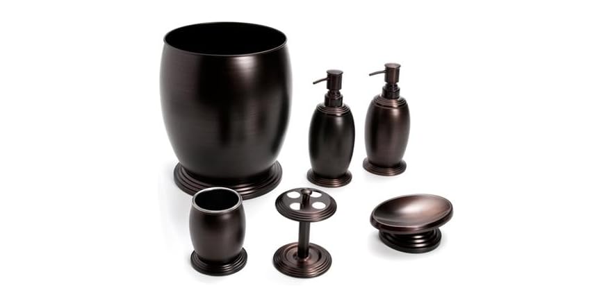 Golden Tadco 6-Piece Metal Bath Set