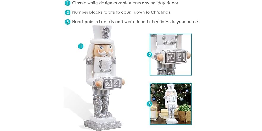 Tabletop Christmas Countdown Nutcracker