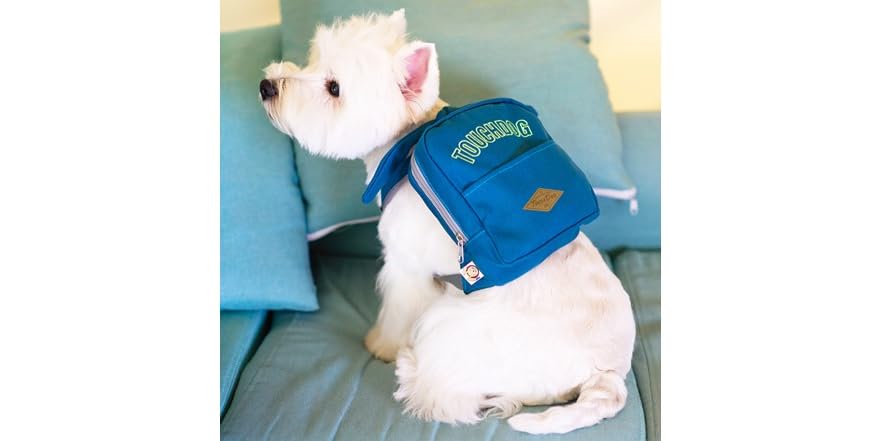 Navy Duffle Dog Backpack and Harness