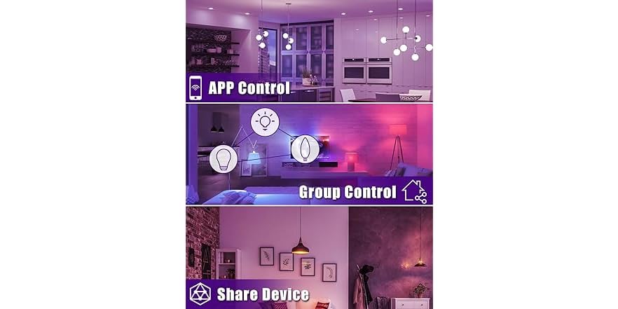 Avatar Controls 6 Pack E12 Smart Bulbs, Candelabra