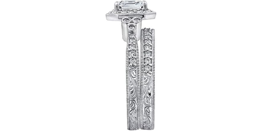 Amazon Essentials Platinum-Plated Sterling Silver Ring